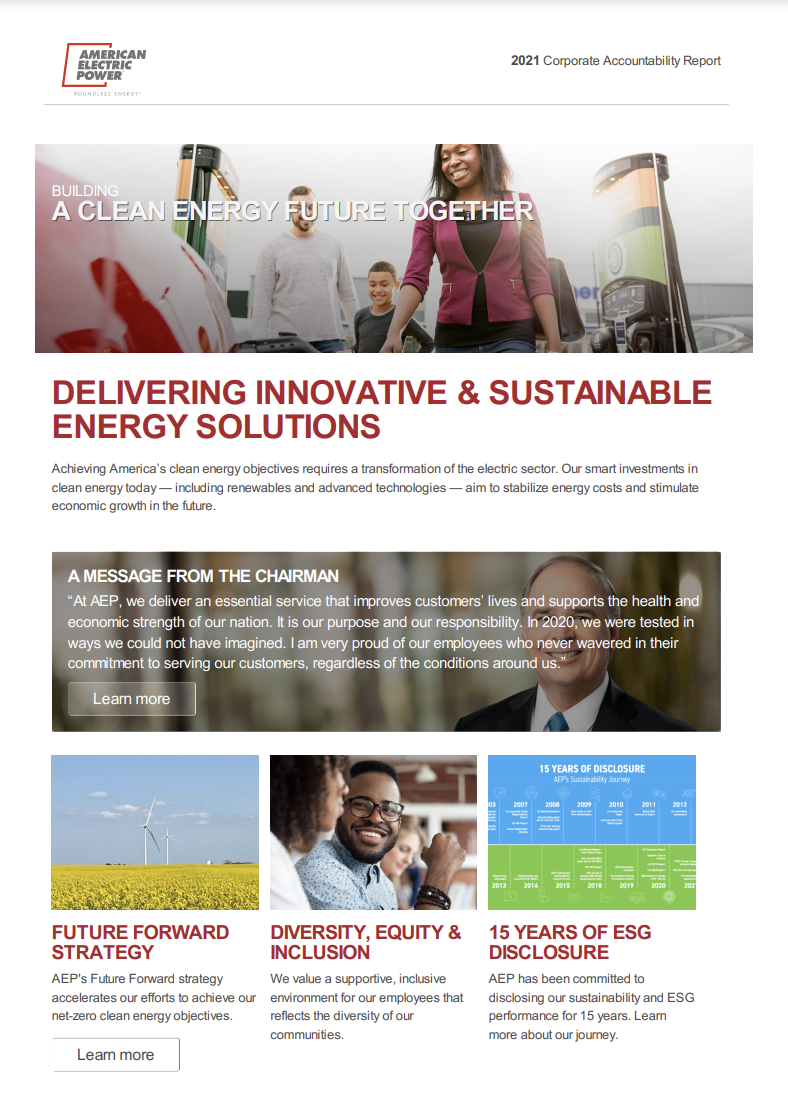 Building A Clean Energy Future Together | American Electric Power