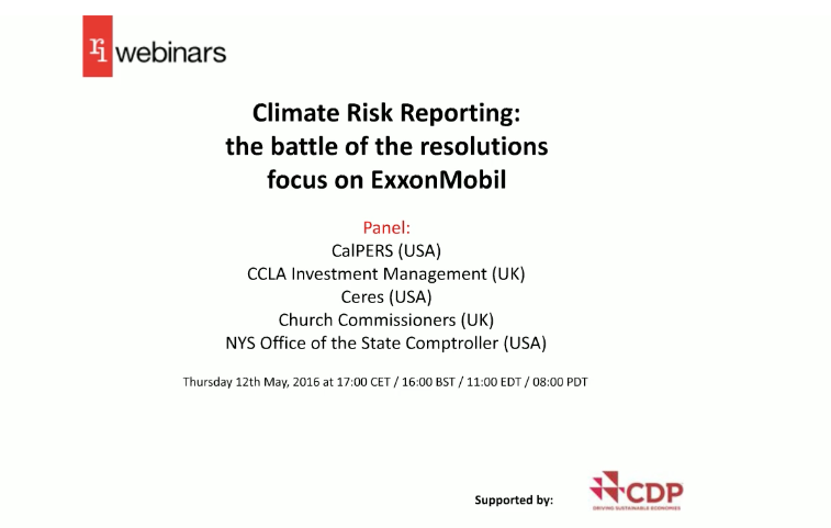 Climate Risk Reporting