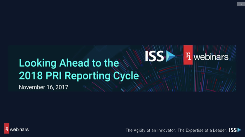 Looking Ahead to the 2018 PRI Reporting Cycle