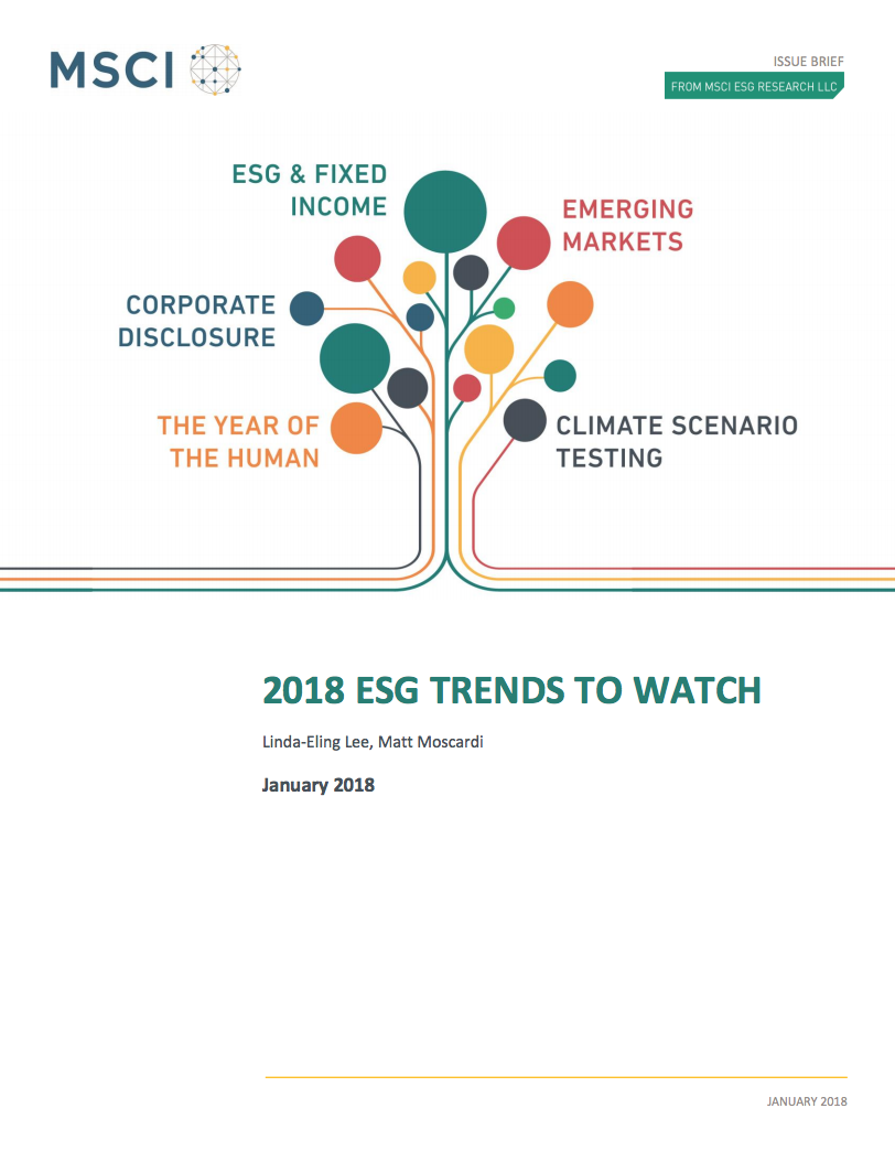 MSCI: 2018 ESG Trends to Watch