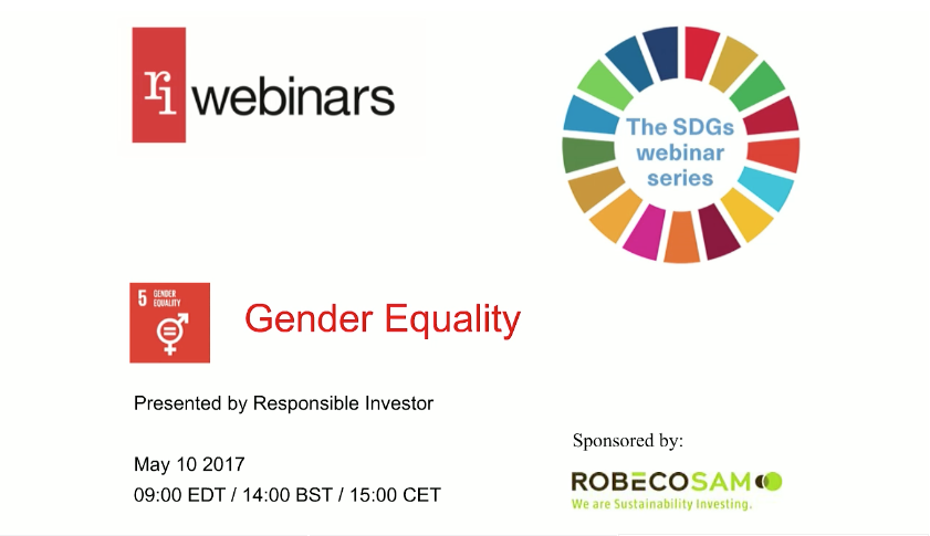 Sdg Webinar Series Gender Equality