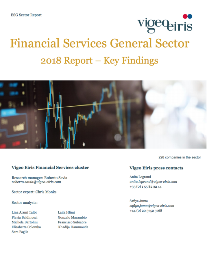 Vigeo Eiris | Financial Services General Sector 2018 Report