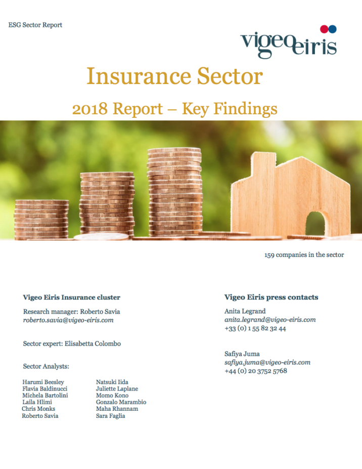 Vigeo Eiris | Insurance Sector 2018 Report – Key Findings