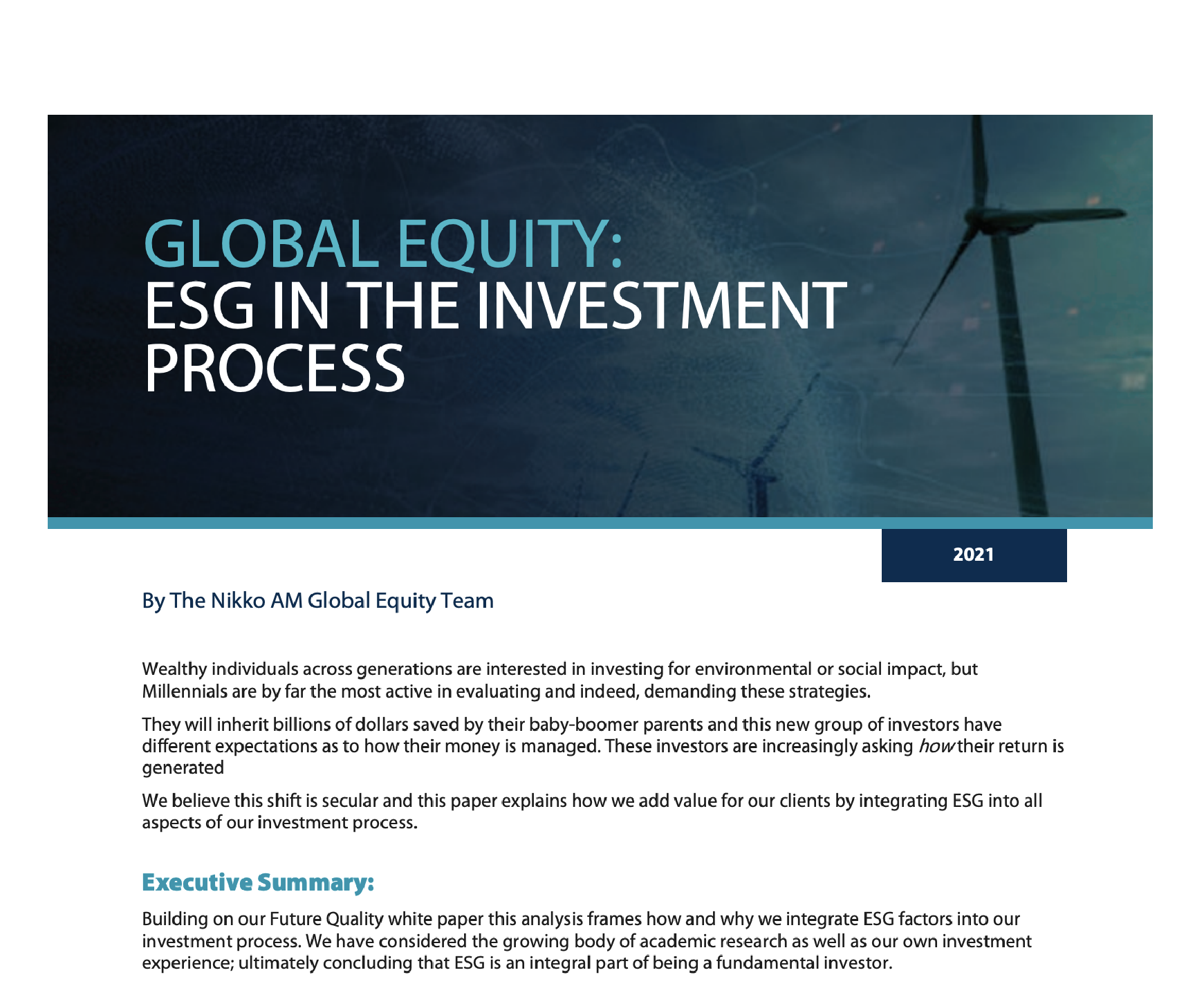 Global Equity Strategy | Responsible Investor