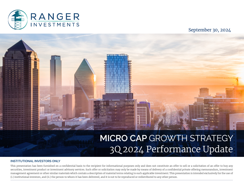 MICRO CAP GROWTH STRATEGY 3Q 2024 Performance Update | Responsible Investor